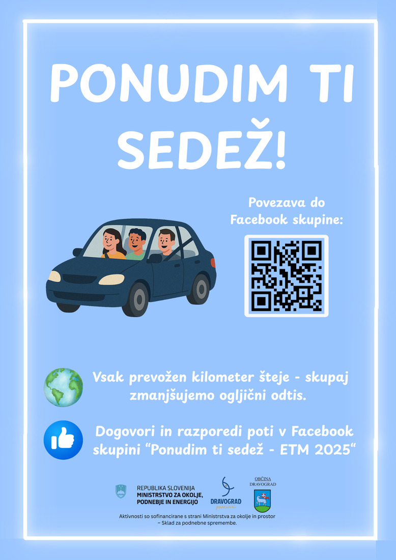 Ponudim ti sedež - Evropski teden mobilnosti 2025 - dravograd.si